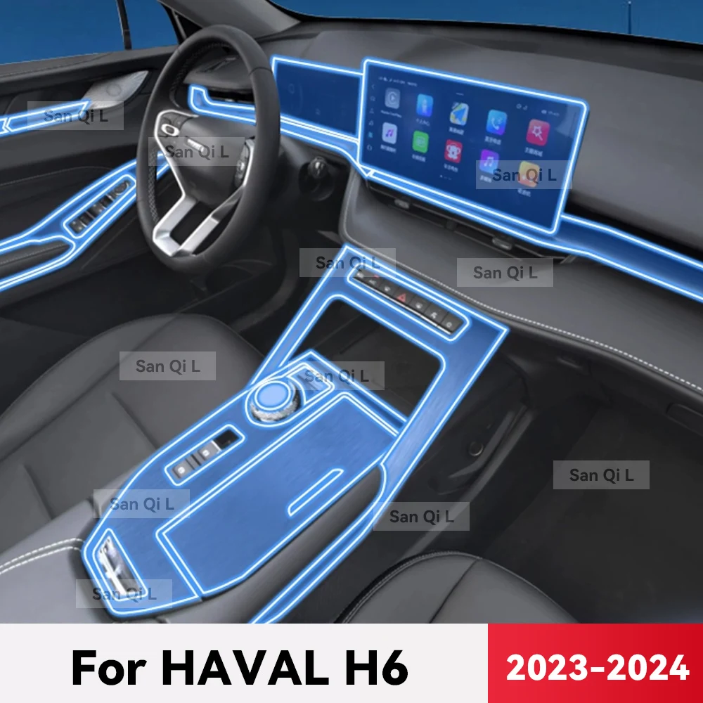 Transparent TPU For GWM HAVAL H6 2023 2024 Car Center Console Media ...