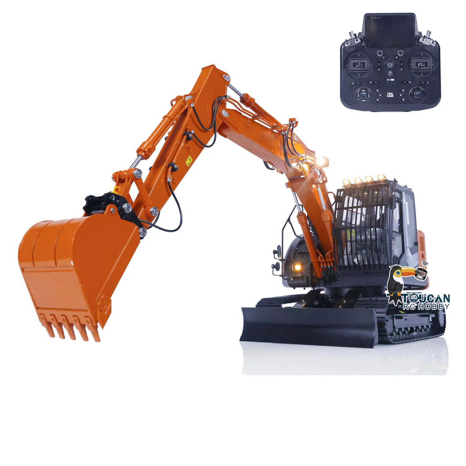 New-1-14-Hydraulic-RC-Excavator-ZX135US-Metal-Mini-Remote-Control ...