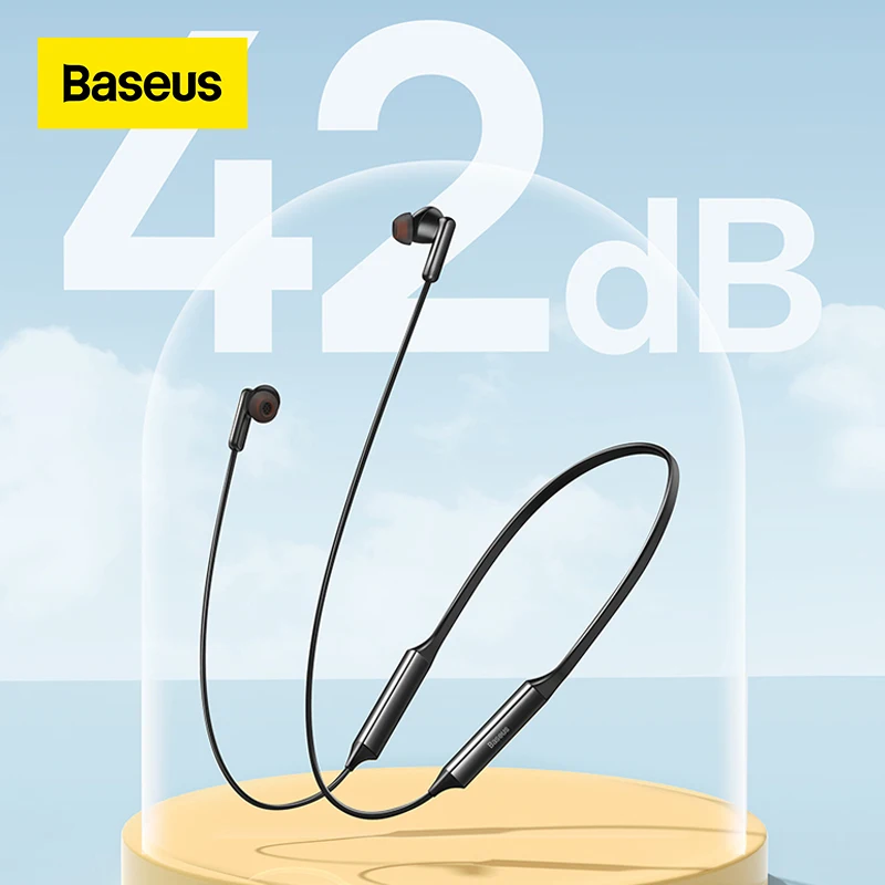 Baseus u2 pro neckband fone de ouvido bluetooth 5.2 híbrido 42db anc ...