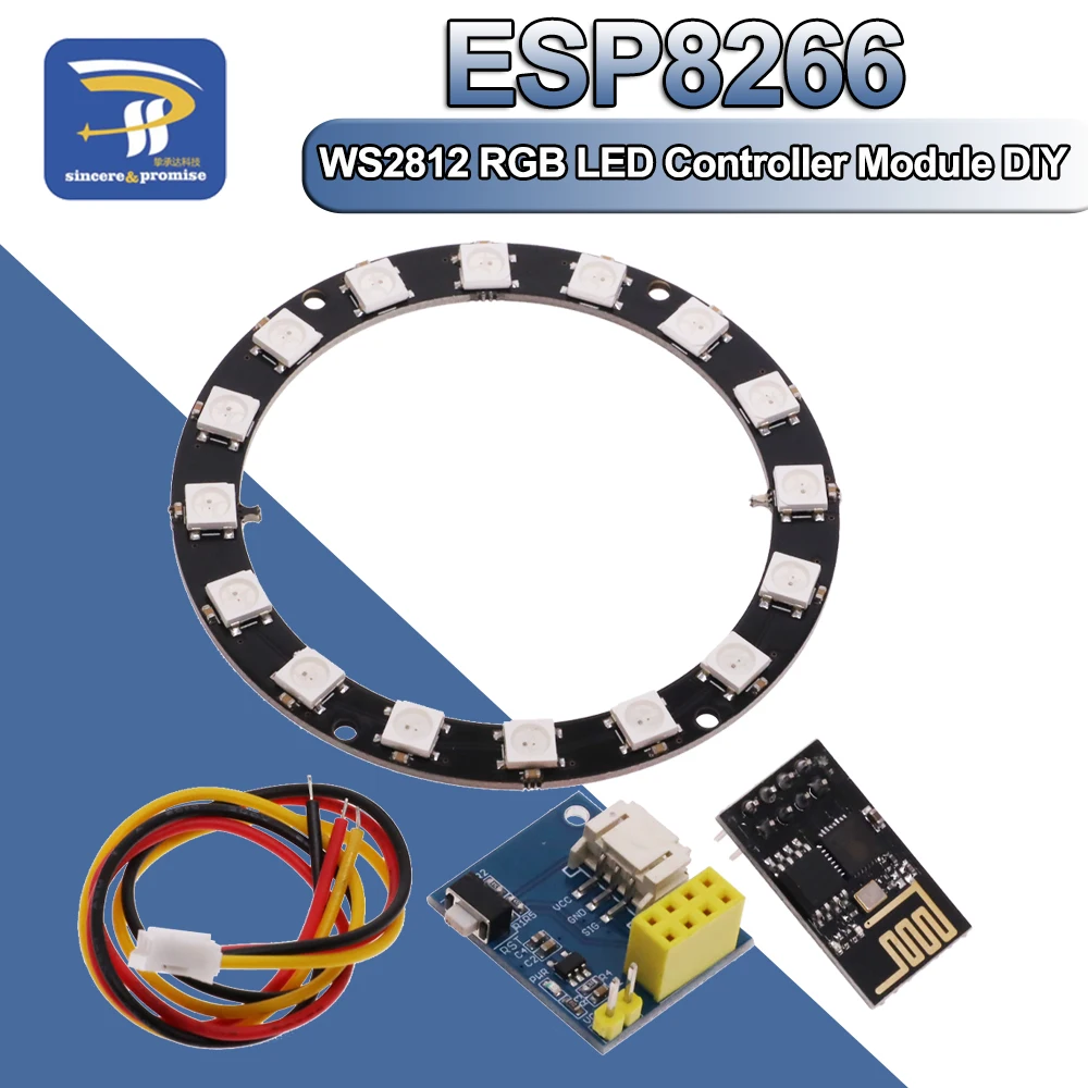 Esp8266 Esp 01 Esp 01s Rgb Led Controller Module For Arduino Ide Ws2812 Ws2812b 16 Bits