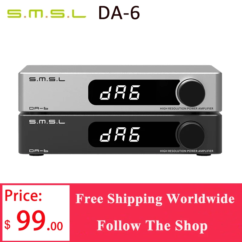 SMSL-DA-6-Power-Amplifier-Mini-High-Resolution-DA6-Amp-70W-2-with ...