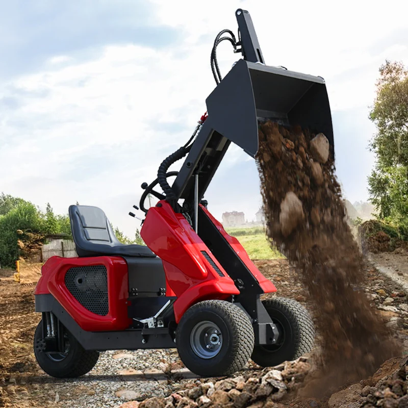 Customized Fast delivery! Wheeled mini three-wheel skid steer loader ...