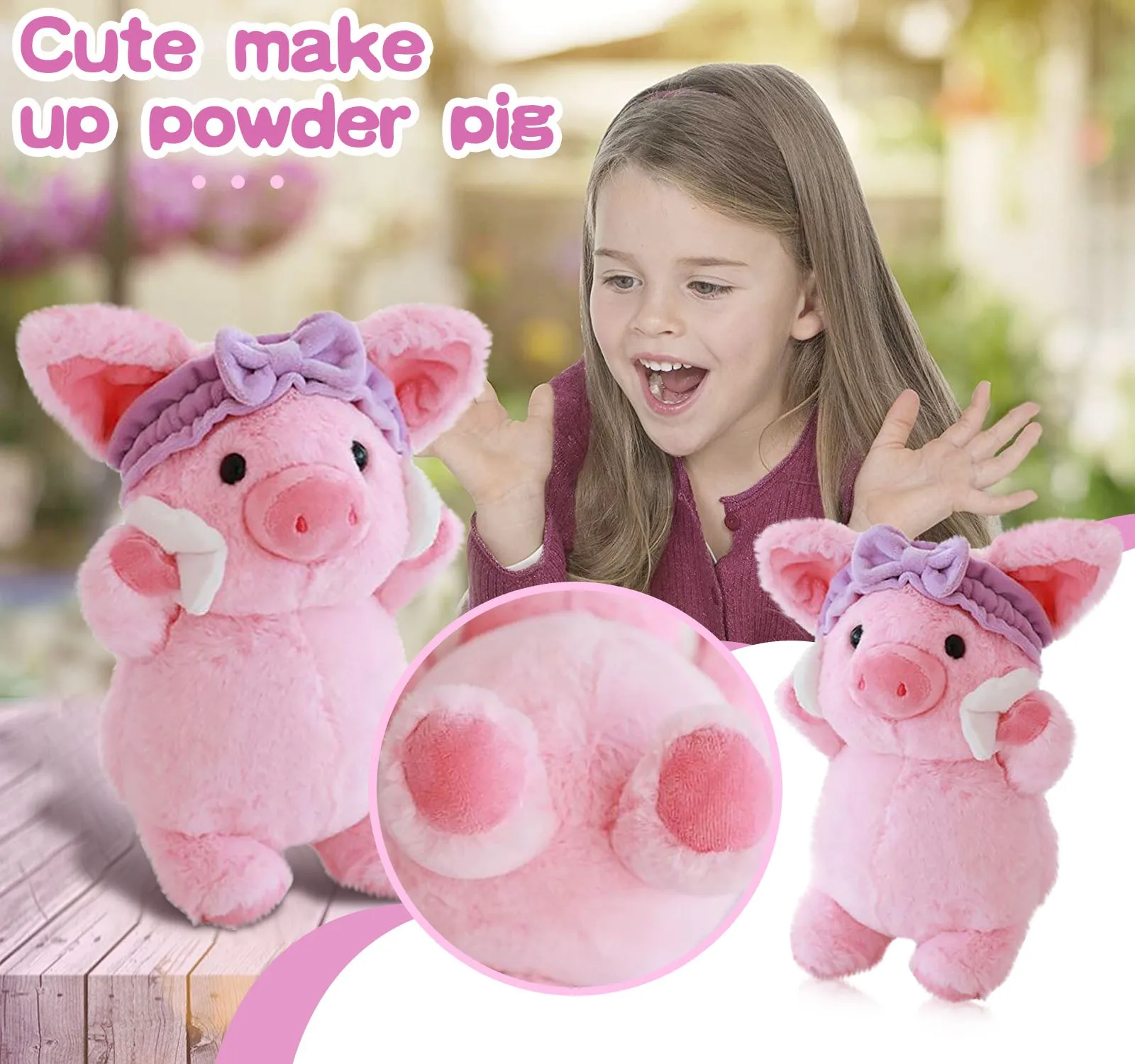 11-7-inch-Cute-Makeup-Powder-Pig-Smile-Pig-Doll-Decoration-Holiday ...
