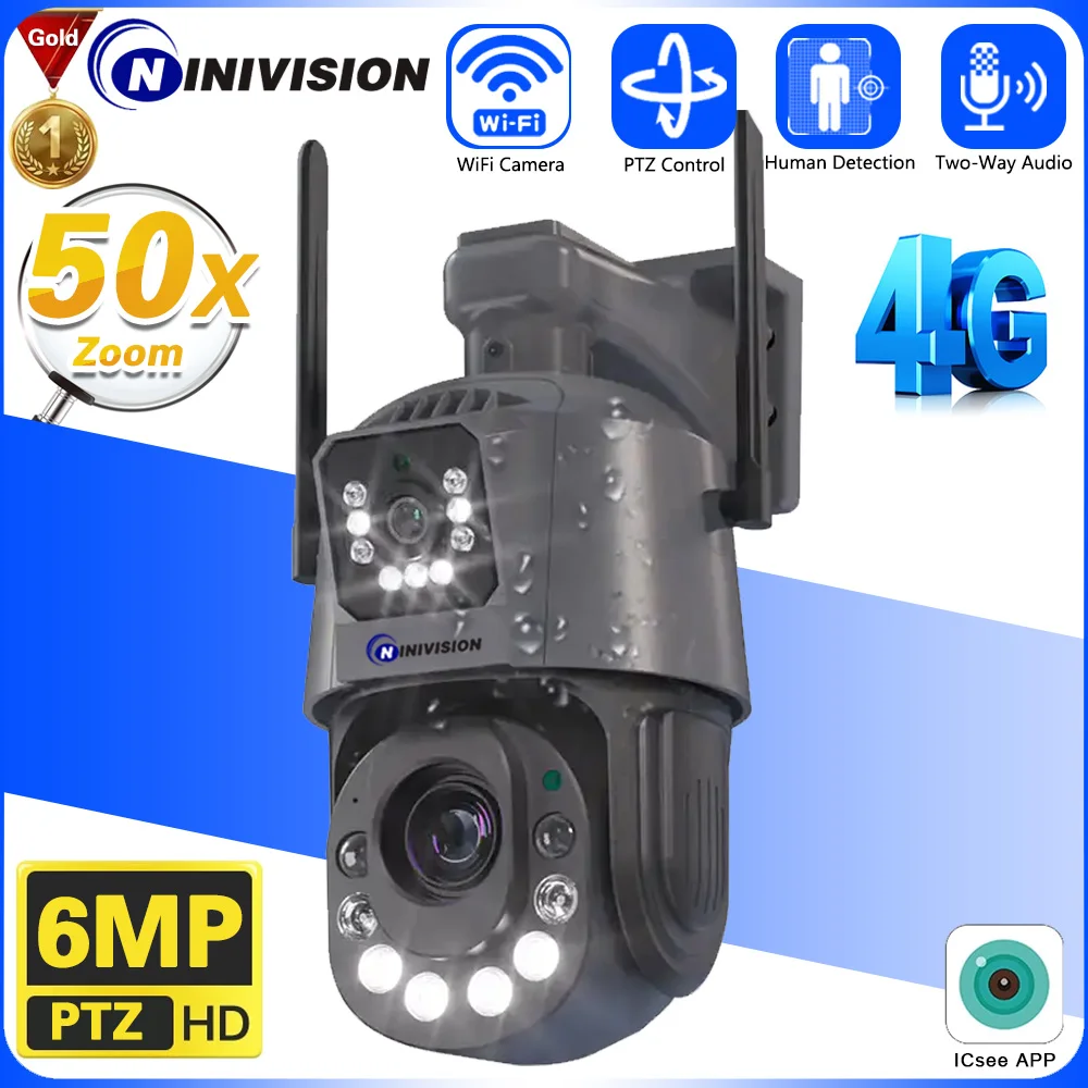 4K-6MP-Metal-Dual-Lens-PTZ-Wifi-4G-Camera-Outdoor-30X-50X-Optical-Zoom ...
