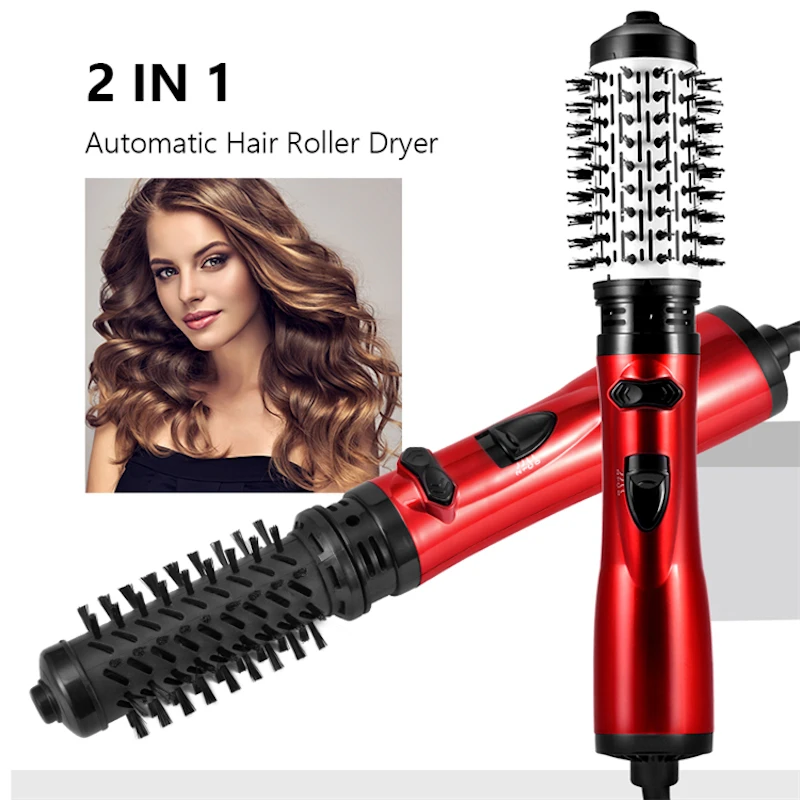 2-in-1 professional automatic rotating hair dryer curler Comb Hot air ...
