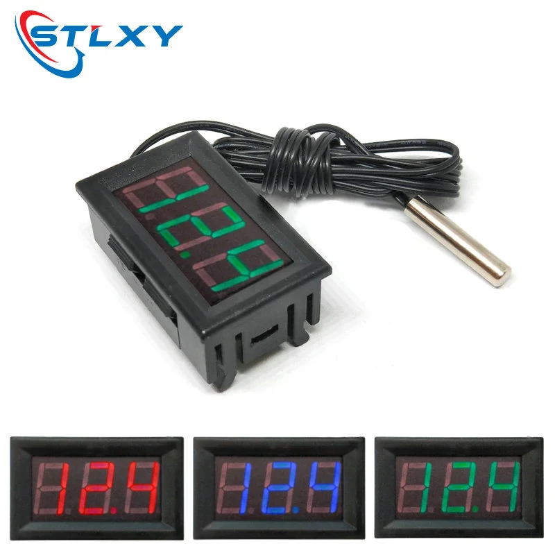 Led Digital Tester Panel Gauge | Temperature Probe Sensor 12 - 0.56 ...