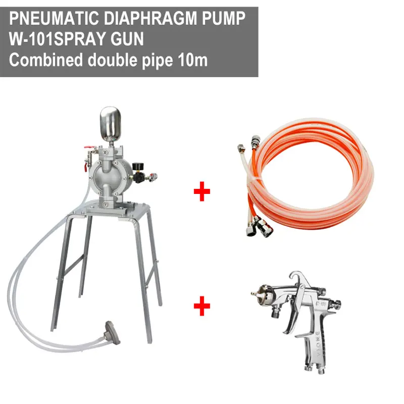 W101-Spray-Gun-And-A-10-Pneumatic-Double-Diaphragm-Pump-Assmebly-Kit ...