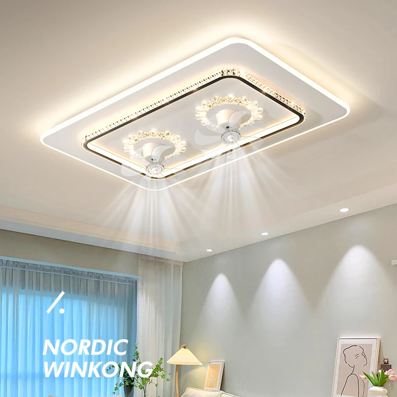 Modern-decoracion-hogar-moderno-lamps-for-living-room-Ceiling-fan-light ...