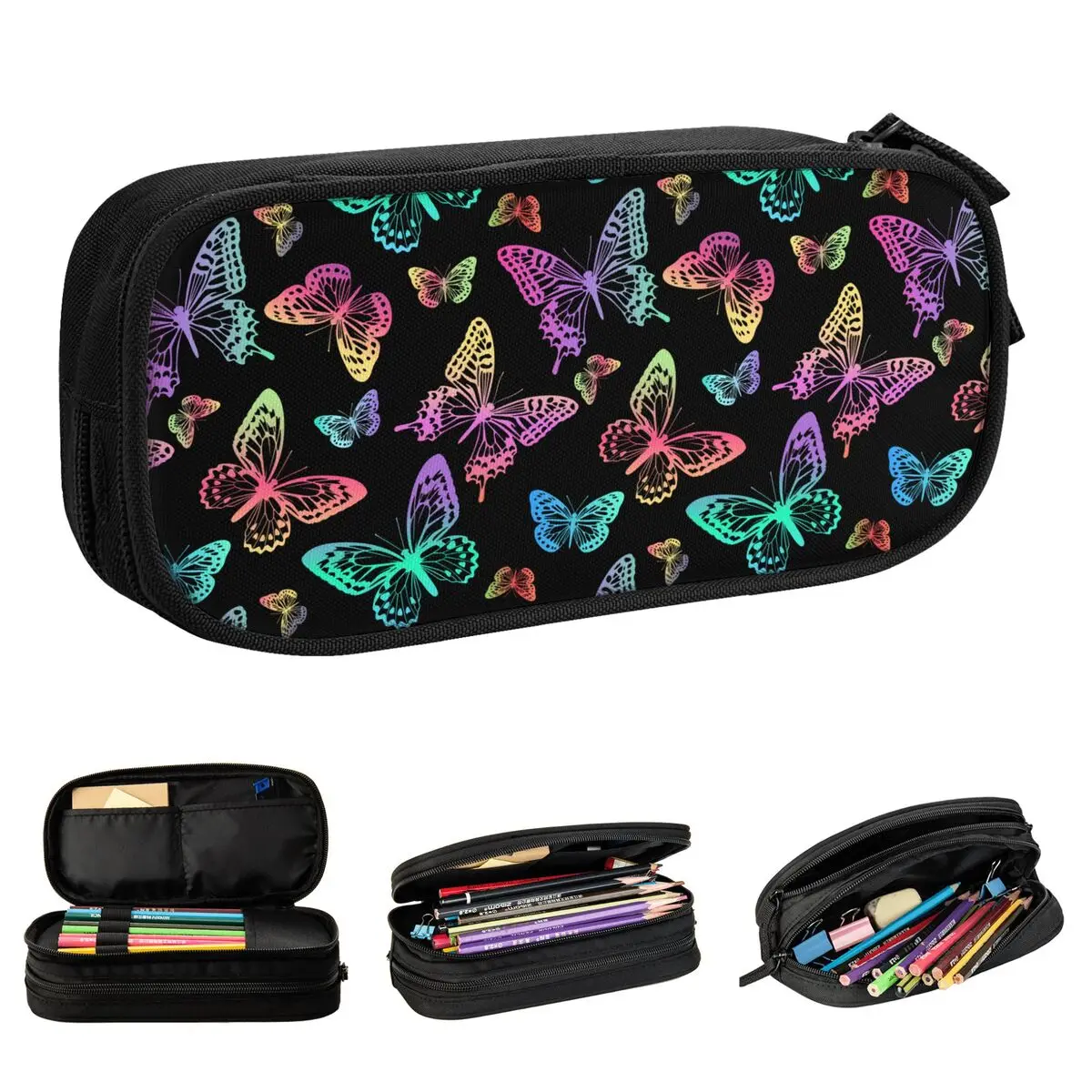 Creative Butterfly Pencil Case Pencilcases Pen Box for Student Large ...