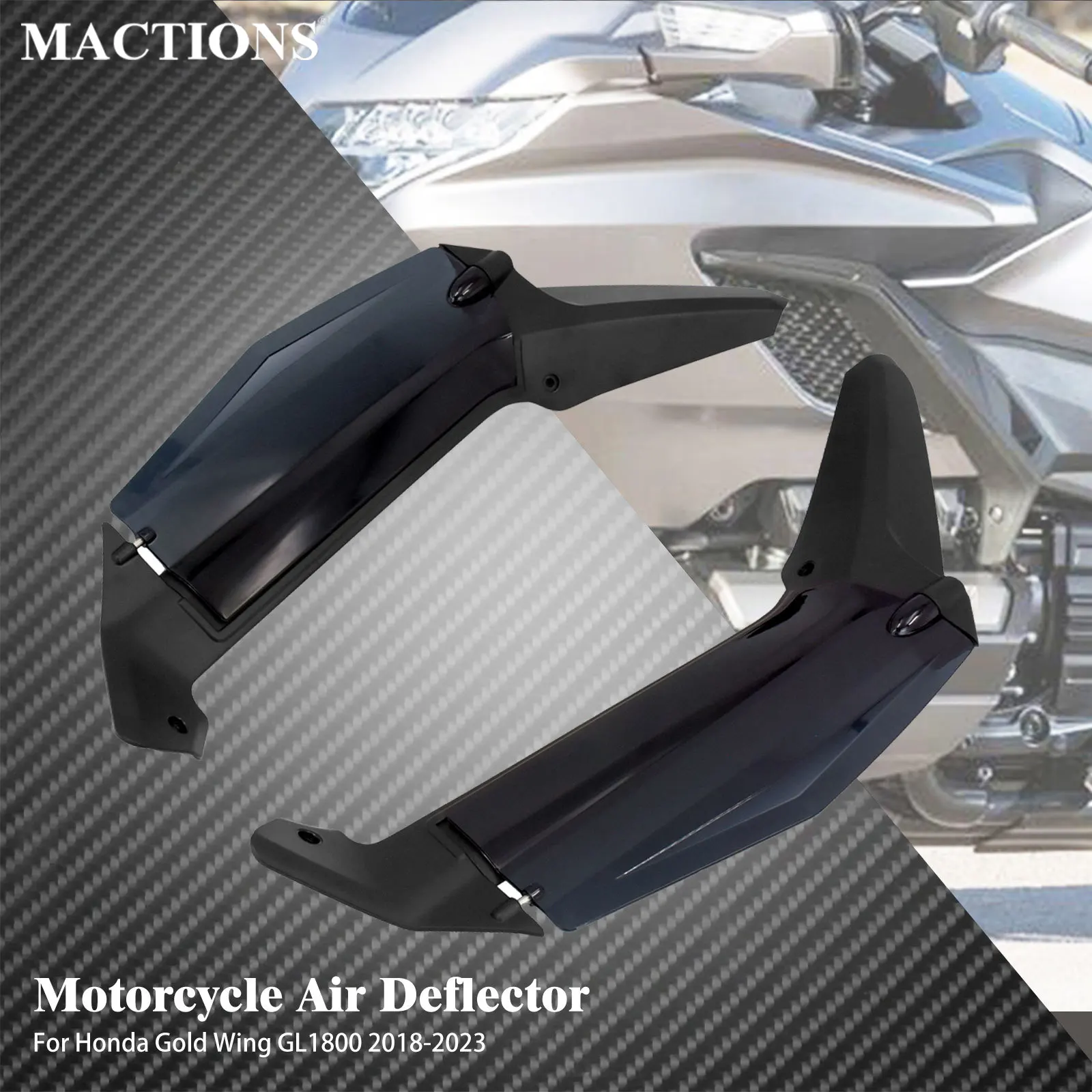 Motorcycle-Windshield-Air-Deflector-Adjustable-Side-Wing-ABS-Fairing ...