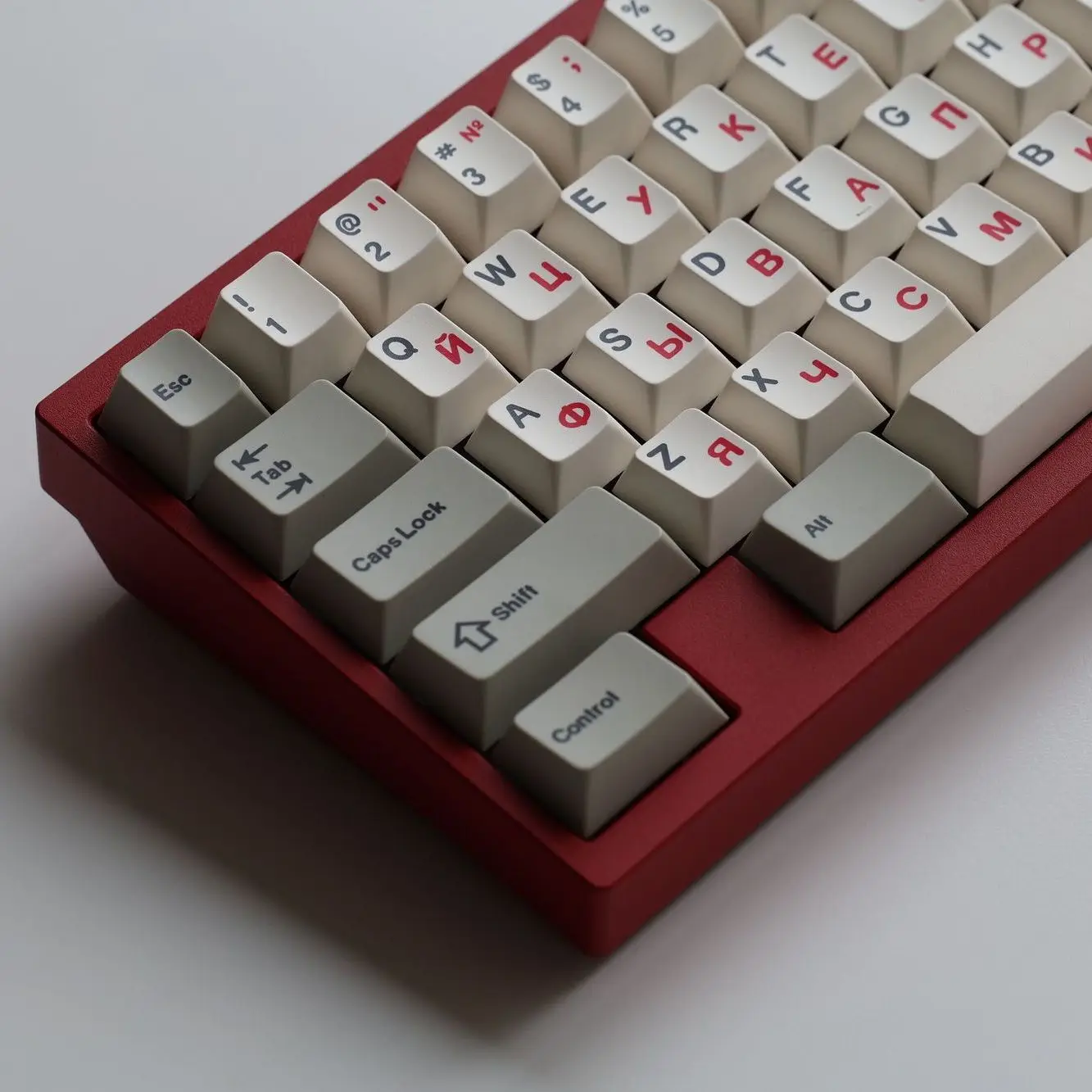 143keys-Retro-Russian-Japanese-Keycap-Red-White-Gray-Pbt-Cherry ...