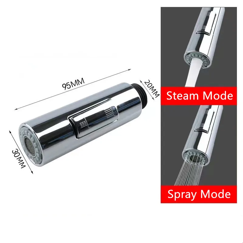 ABS Kitchen Pull Out Faucet Sprayer Nozzle Durable Water Saving Shower ...