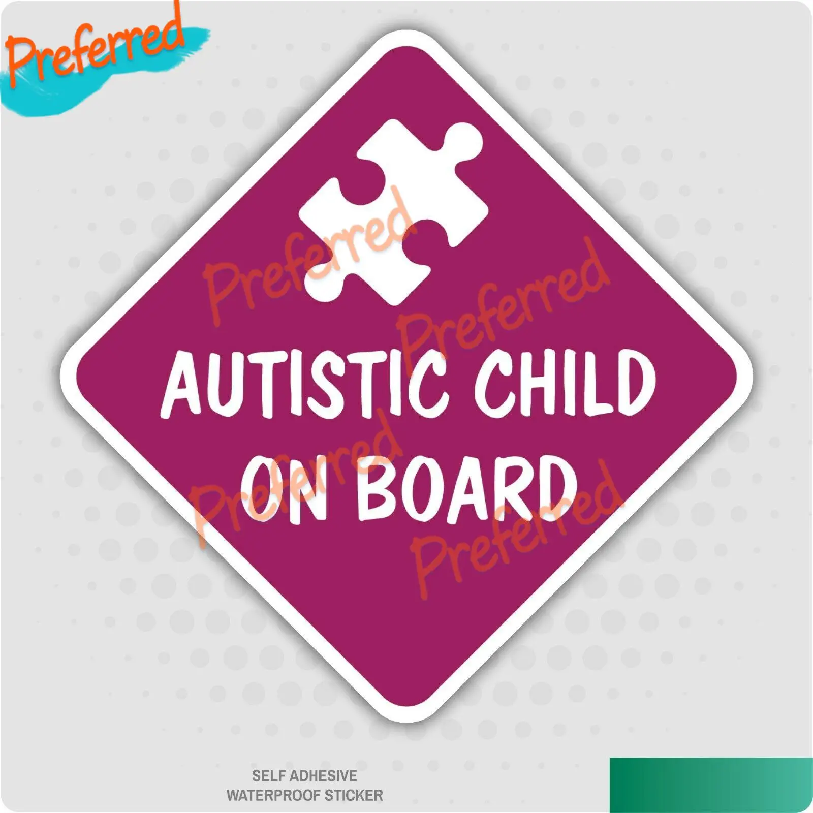 Creative-Car-Sticker-Warning-Autistic-Child-on-Board-Sticker-Car-Child ...