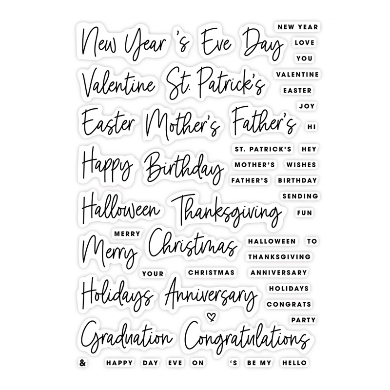 Celebrate-Expressions-Clear-Stamps-Holiday-Sentiments-Words-Transparent ...