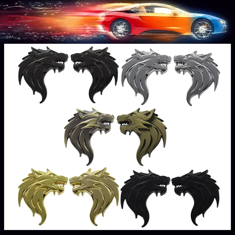 3D-Premium-Wolf-Head-Beast-car-Fender-trunk-Bonnet-Decal-Emblem-Badge ...