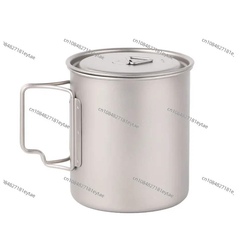 Outdoor Titanium Pot 450ml 550ml 650ml 750ml Picnic Titanium Camping ...