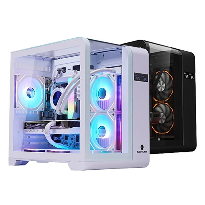 Funda-de-PC-transparente-con-CPU-GPU-pantalla-LED-de-temperatura-torre ...