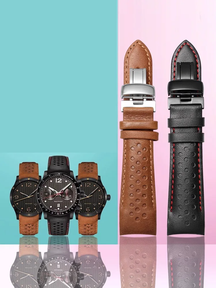 Genuine-Leather-Watch-Band-for-Mido-Rudder-M025407a-Series-M005-Sao ...