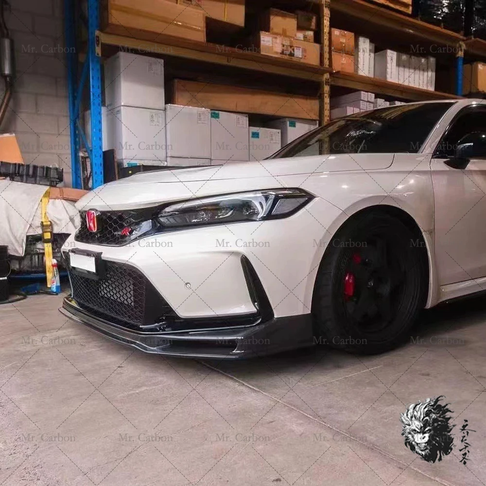 Carbon Front Lip For Civic Fl5 Type R SPOON-Style Carbon Fiber Front ...