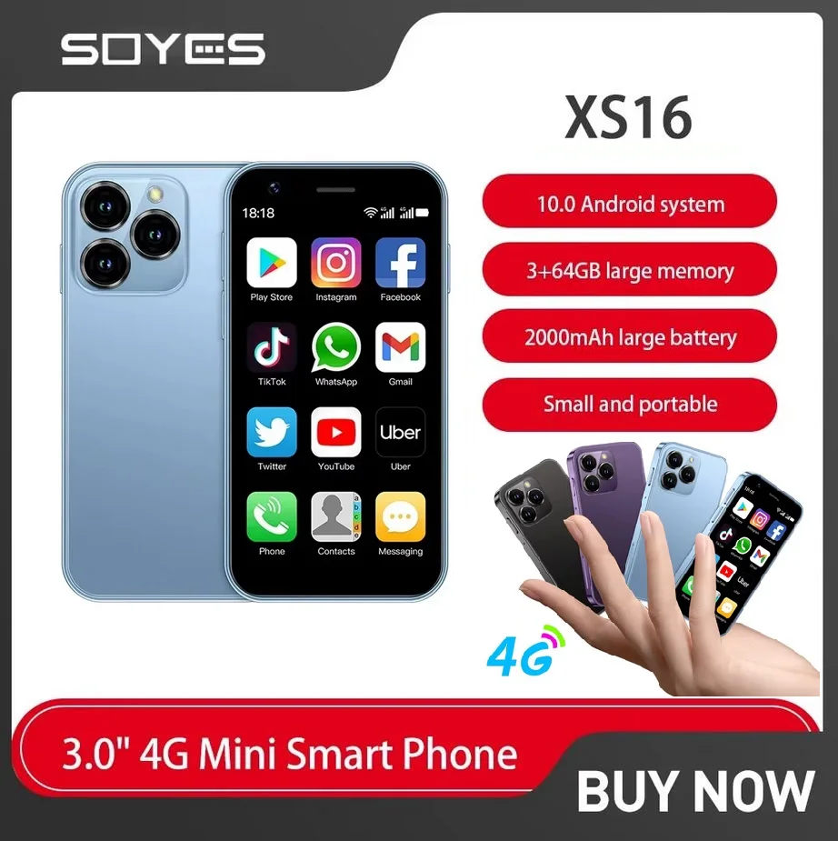 SOYES-tel-fono-inteligente-XS16-Mini-Smartphone-4G-LTE-de-3-0-pulgadas ...