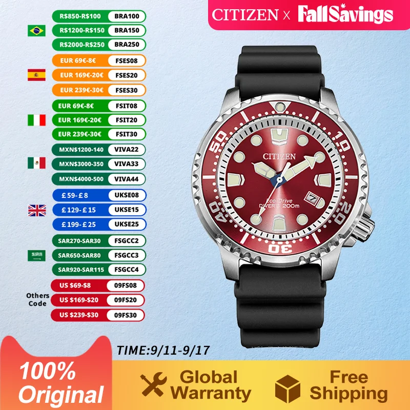 CITIZEN-Watch-For-Men-Japanese-Fashion-Sports-Diving-20Bar-Waterproof ...