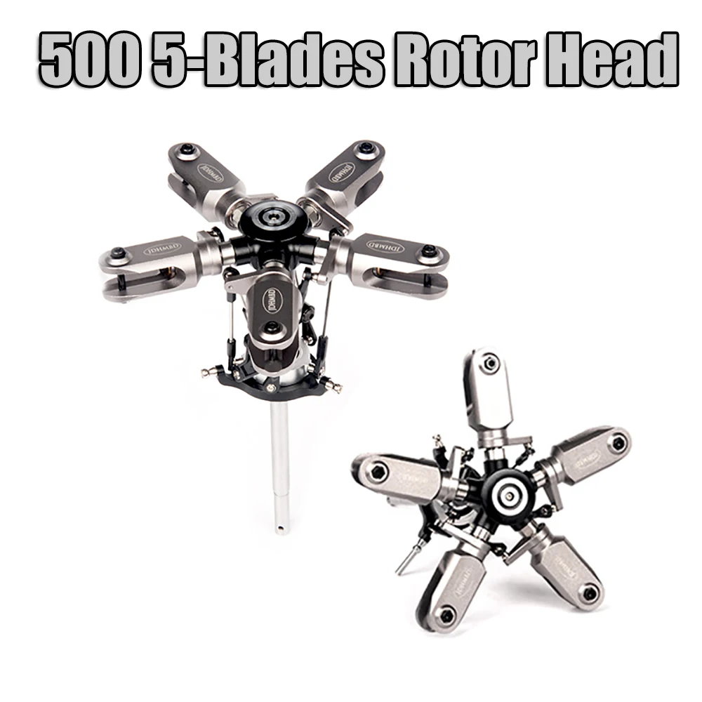 JDHMBD 500 RC Helicopter Accessory 5 Blades Main Rotor Head Set For ...