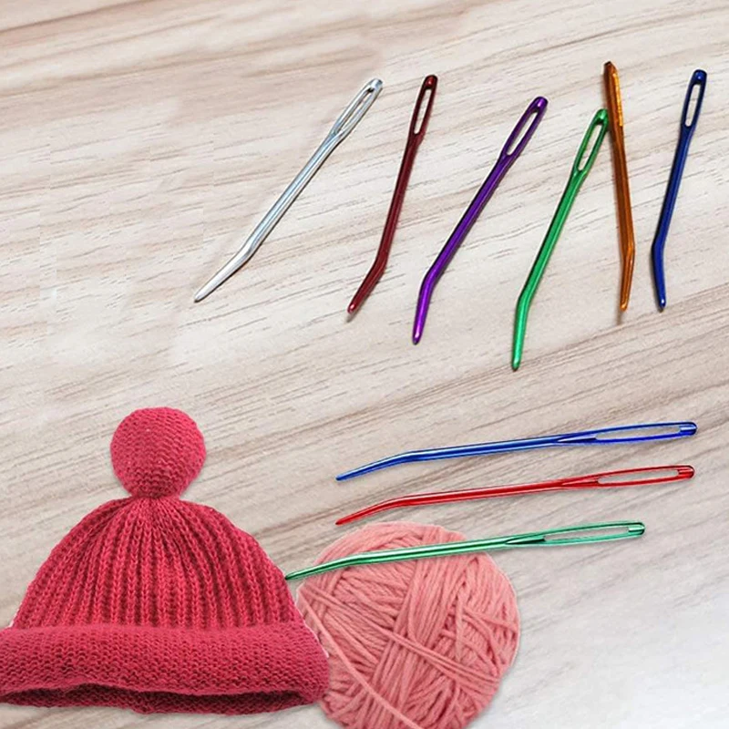 2PC-Set-For-Crochet-Tapestry-Bent-Tip-Needles-Yarn-Knitting-Needles ...