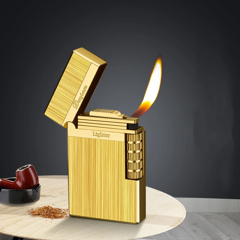 Ping Sound Smoking Lighter Oblique Flame Cigar Lighter Cone Roller ...