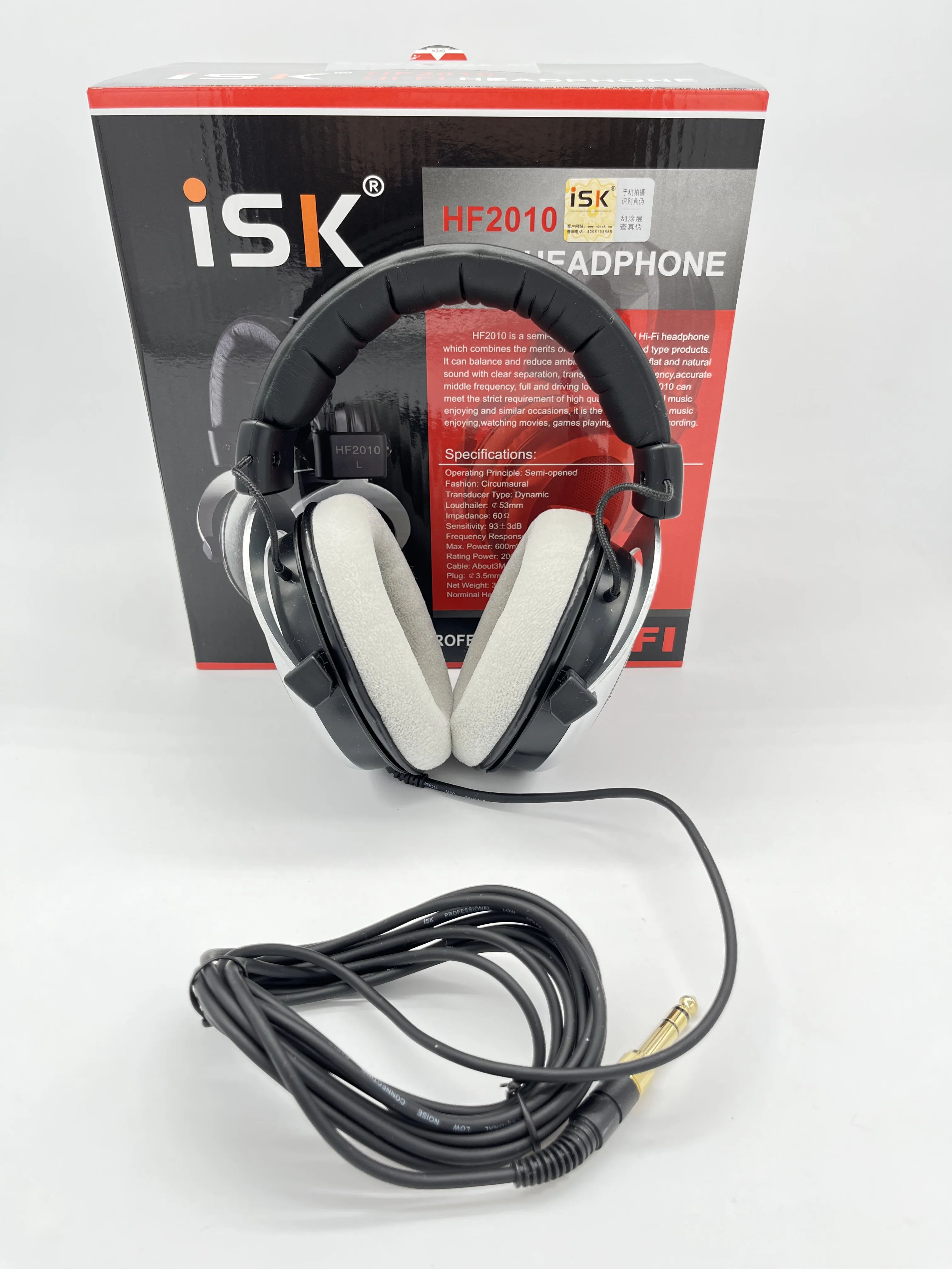 Наушники iSK HF2010, полуоткрытые, Hi-Fi, для студийной записи ...
