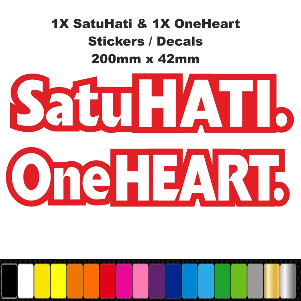 200mm-x-42mm-Motorcycle-Satu-HATI-One-HEART-Vinyl-Graphics-Fairing ...
