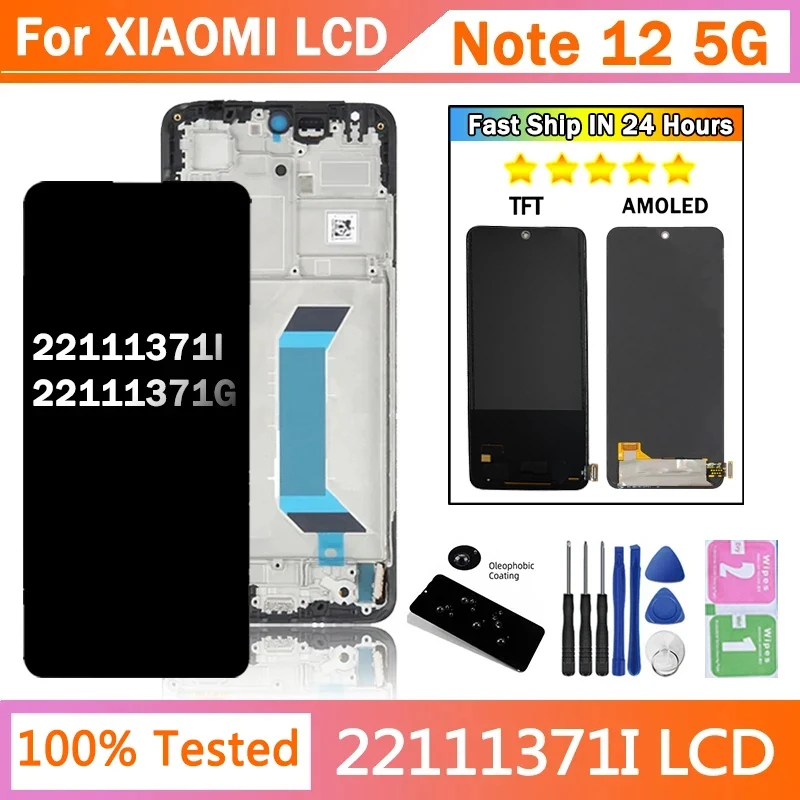 AMOLED for Xiaomi Redmi Note 12 22111317I, 22111317G Lcd Display ...