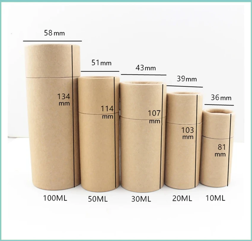 Customize logo Oil bottle packaging box kraft paper tube packing box ...