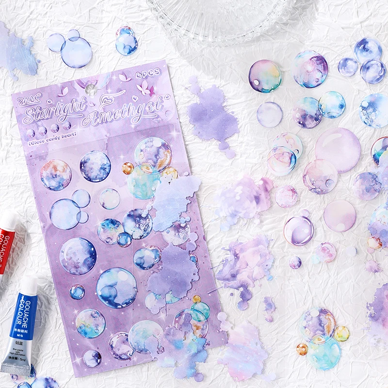 4 pcs Kawaii Stationery Sticker Bubble Sticker for Scrapbooking ...