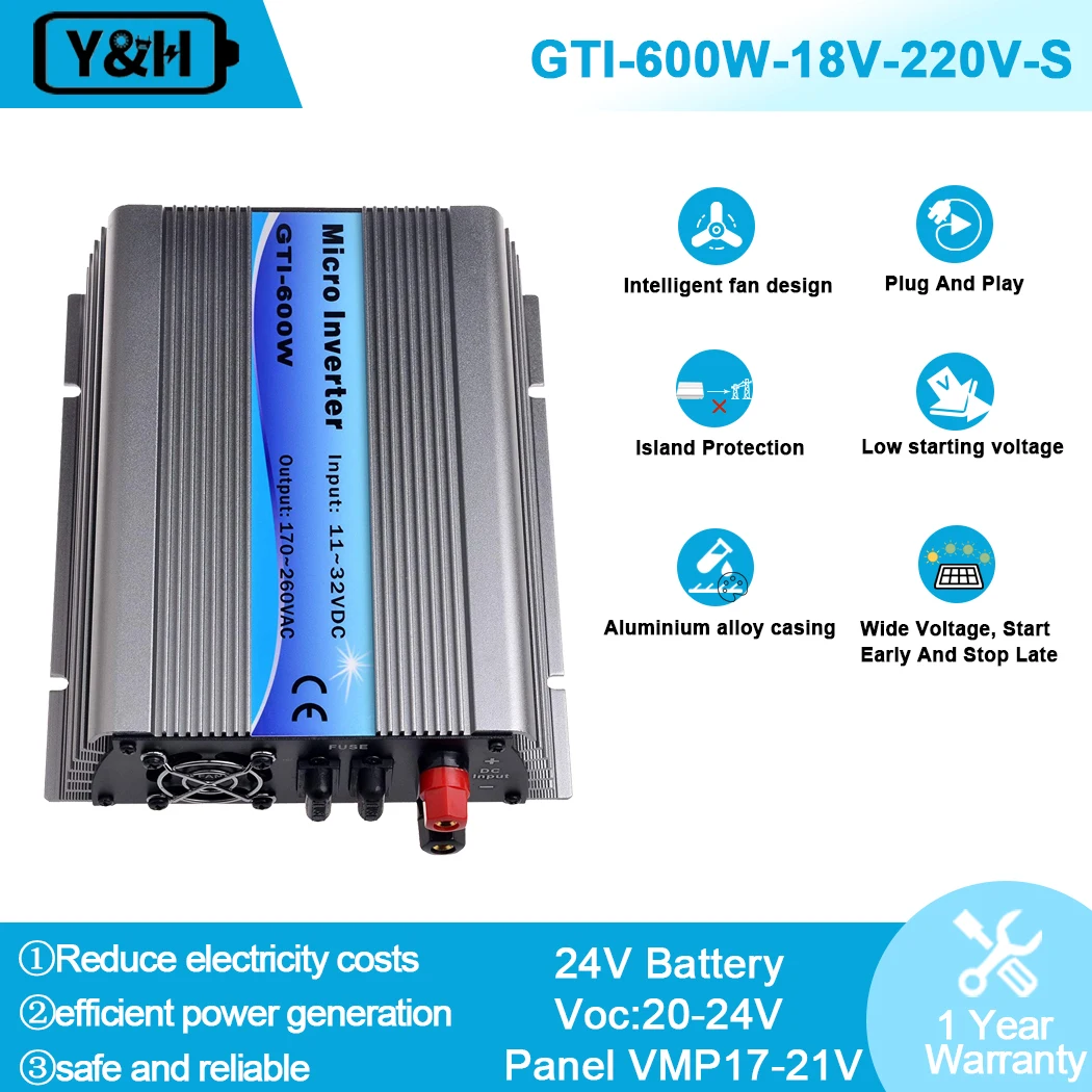 600W-Grid-Tie-Solar-Inverter-MPPT-Pure-Sine-Wave-Micro-Inversor-DC15 ...