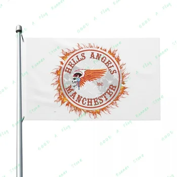 3x5 Flag Hells Angels Flag Banner Panlabas Na Dekorasyon Na Banner ...