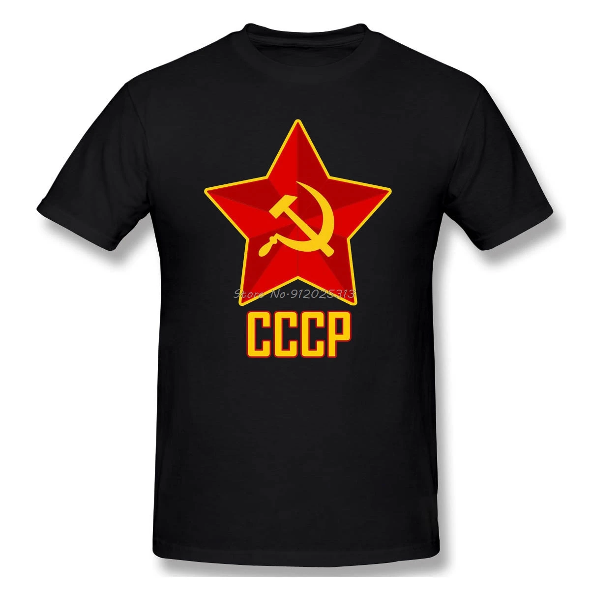 Communist Flag Cotton T-Shirt Camiseta Hombre Soviet Union Socialist ...