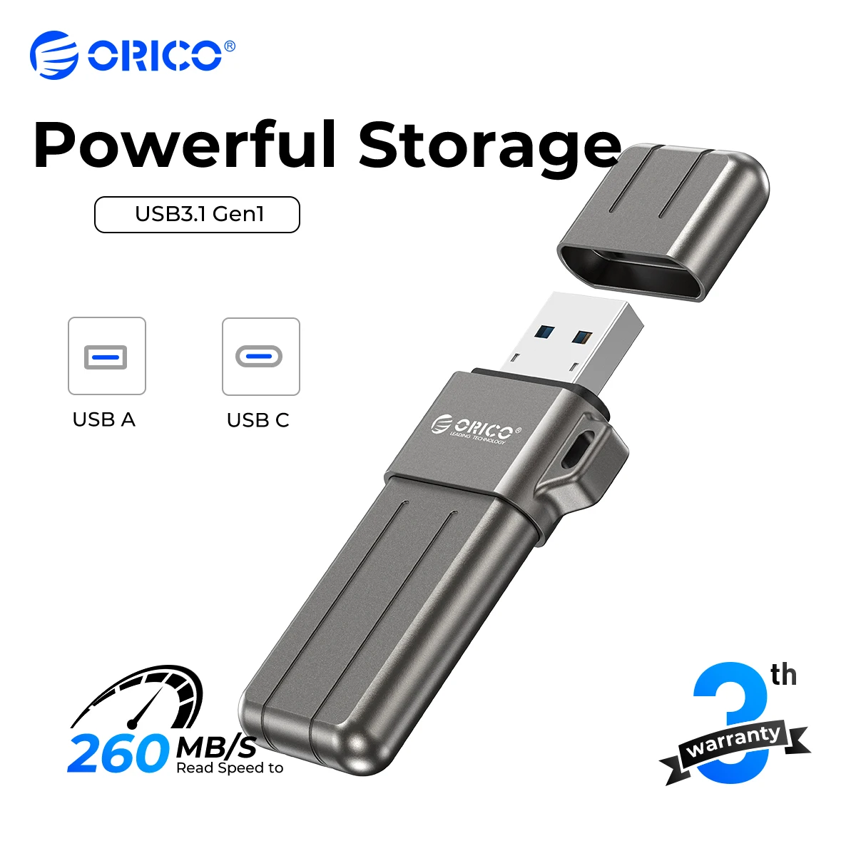 ORICO-256GB-USB-3-2-Pen-Drive-260MB-S-Aluminum-USB-Flash-Drive-128GB ...