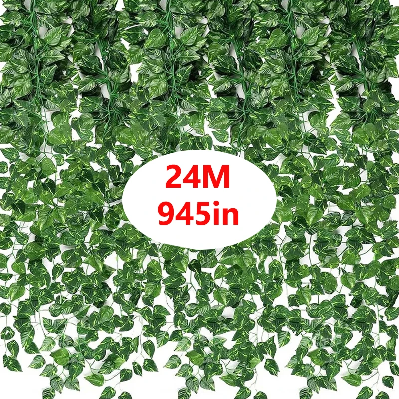 Simulated-Plant-Ivy-Vine-Artificial-Flowers-Plastic-Leaves-Small-Leaves ...