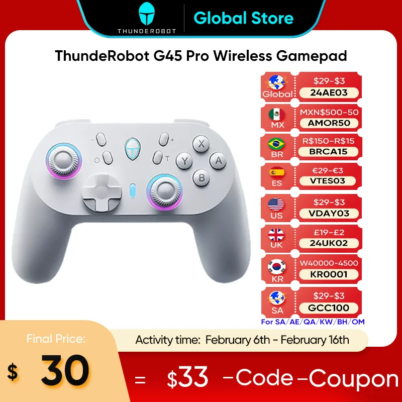 ThundeRobot-Gamepad-inal-mbrico-G45-Pro-controlador-de-juegos-de-tres ...