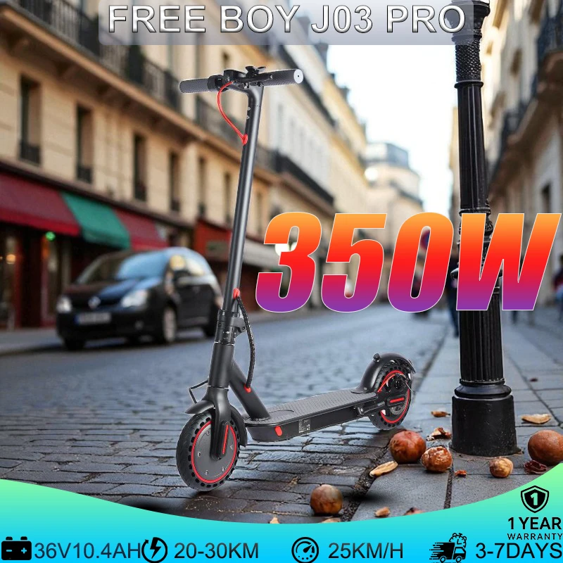 J03 PRO Electric Scooter 350W 8.5" Explosion-Proof Tires 36V10.4Ah 25 ...
