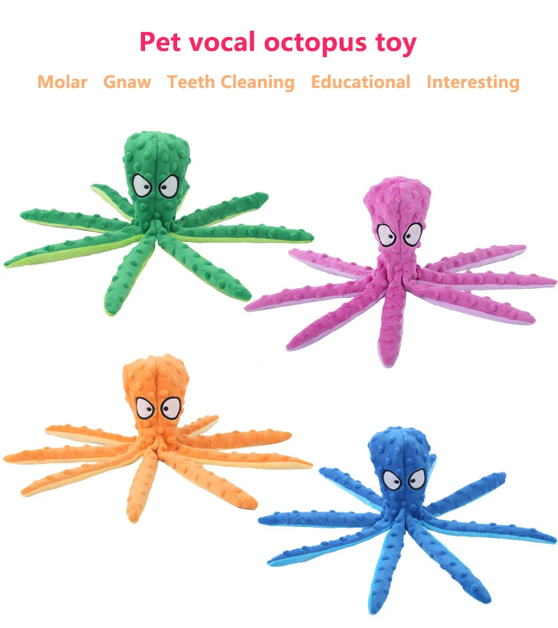 Pet-Plush-Toy-Cat-Dog-Voice-Octopus-Shell-Puzzle-Toy-Bite-Resistant ...
