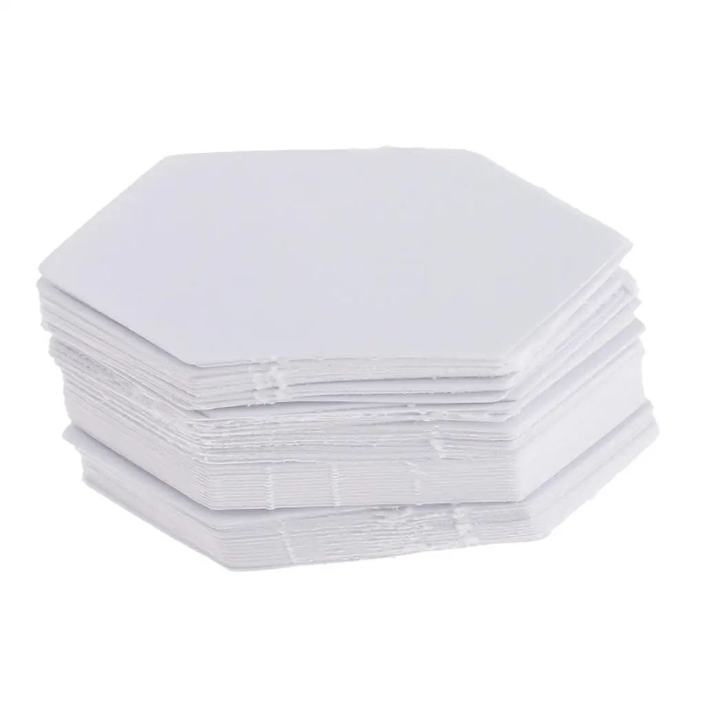 100 Pieces Hexagon Shape Paper Quilting Templates for Sewing Craft ...