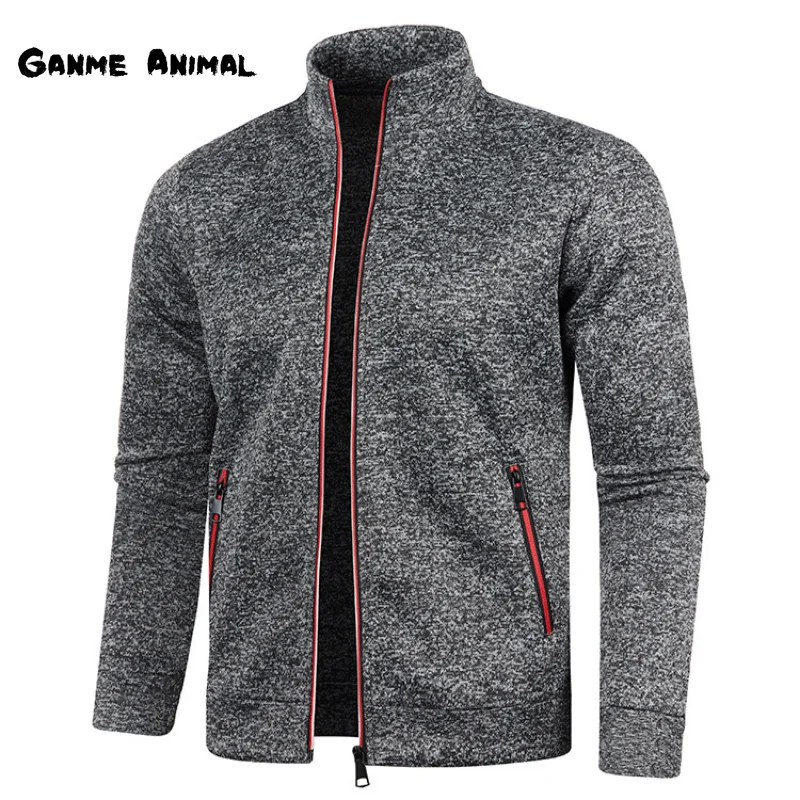 Spring-Men-s-Turn-down-Collar-Sweatshirt-Zipper-Stand-Collar-Pullovers ...