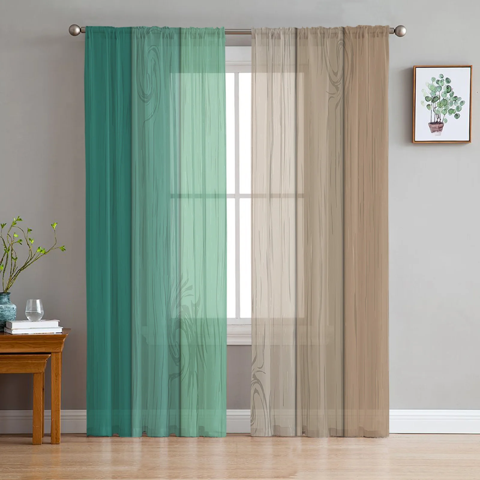 Vintage-Green-Turquoise-Texture-Tulle-In-Sheer-Curtains-For-Living-Room ...