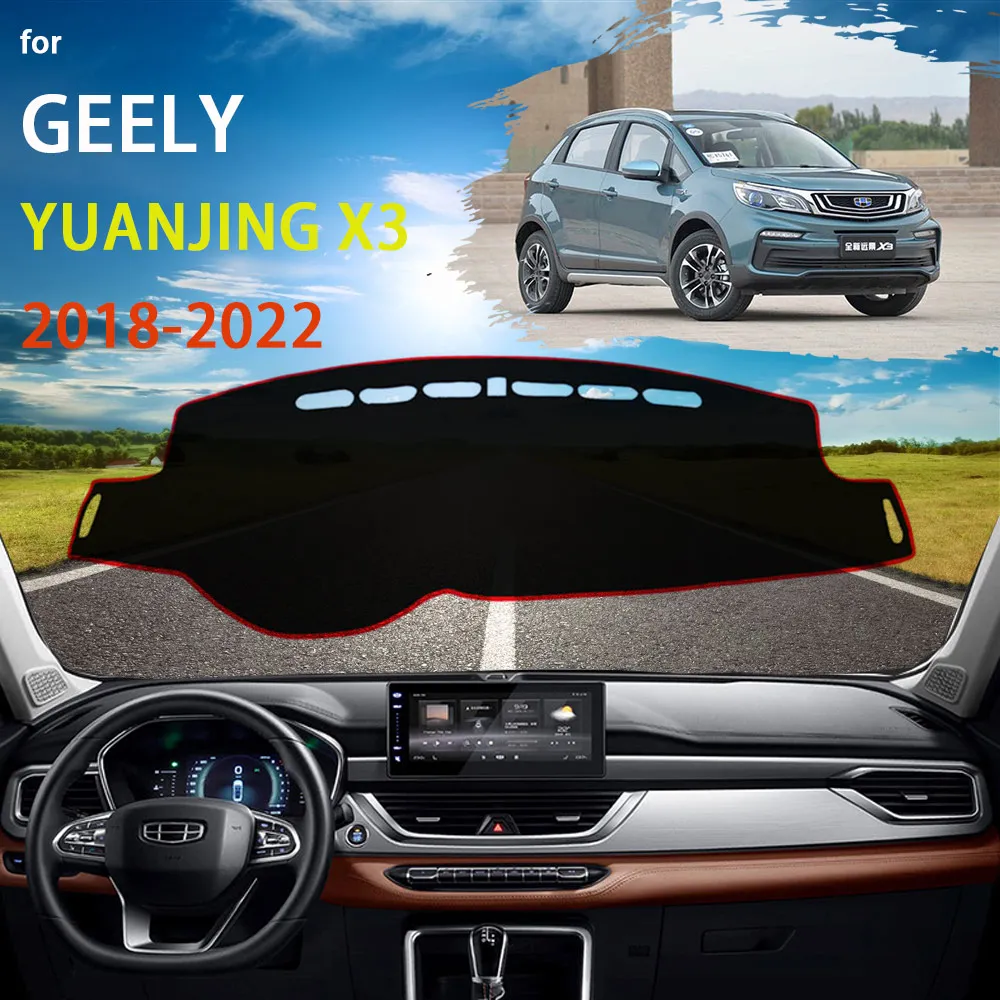 Tampa do painel do carro anti UV, tapete do traço para Geely Yuanjing ...