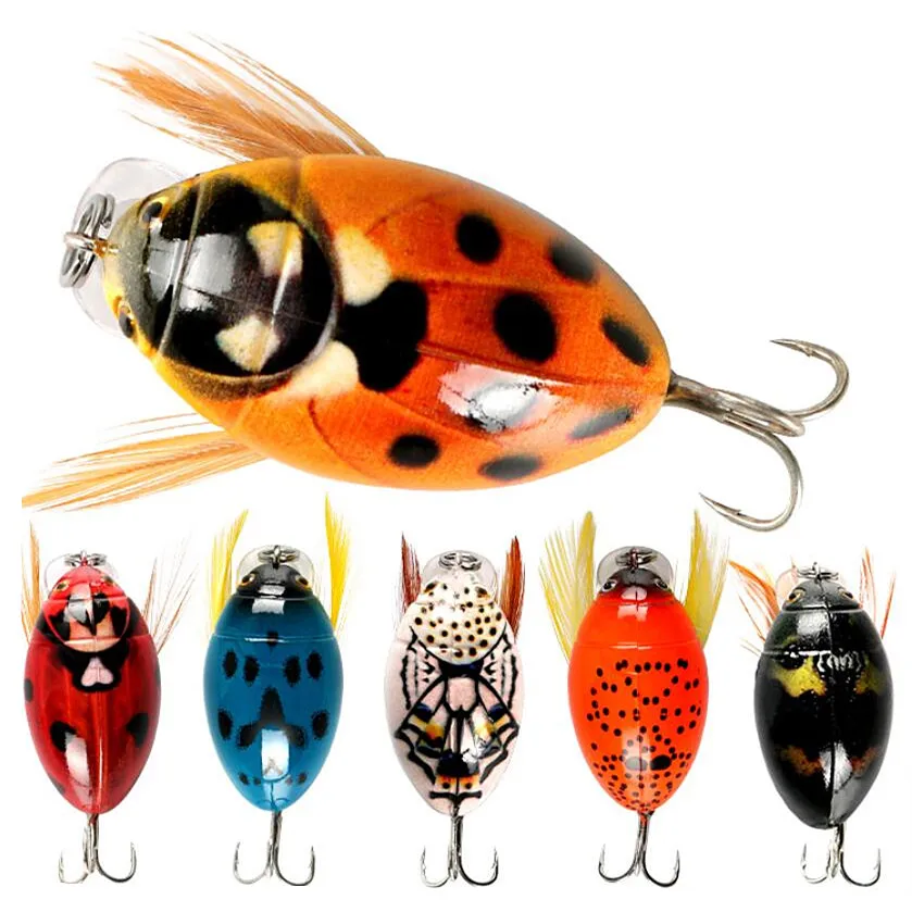 1Pc-3-8cm-4-1g-Artificial-Ladybug-Fishing-Bait-Cicada-Beetle-Insect ...