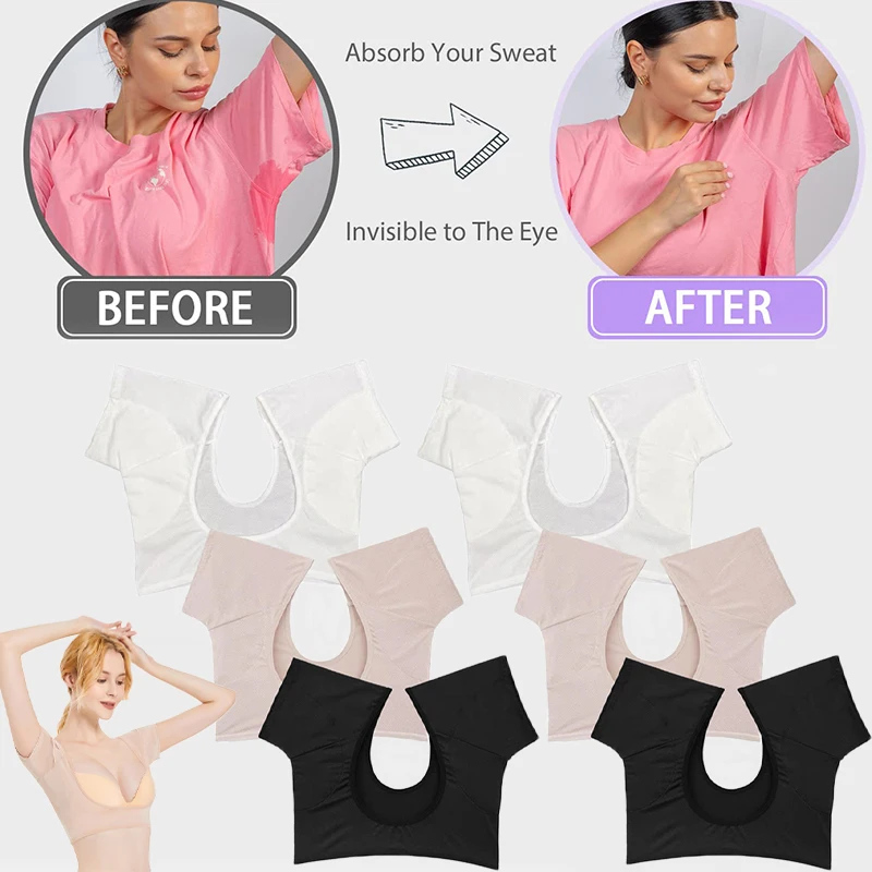 T-shirt-Shape-Thin-Sweat-Pads-Reusable-Washable-Underarm-Armpit-Sweat ...