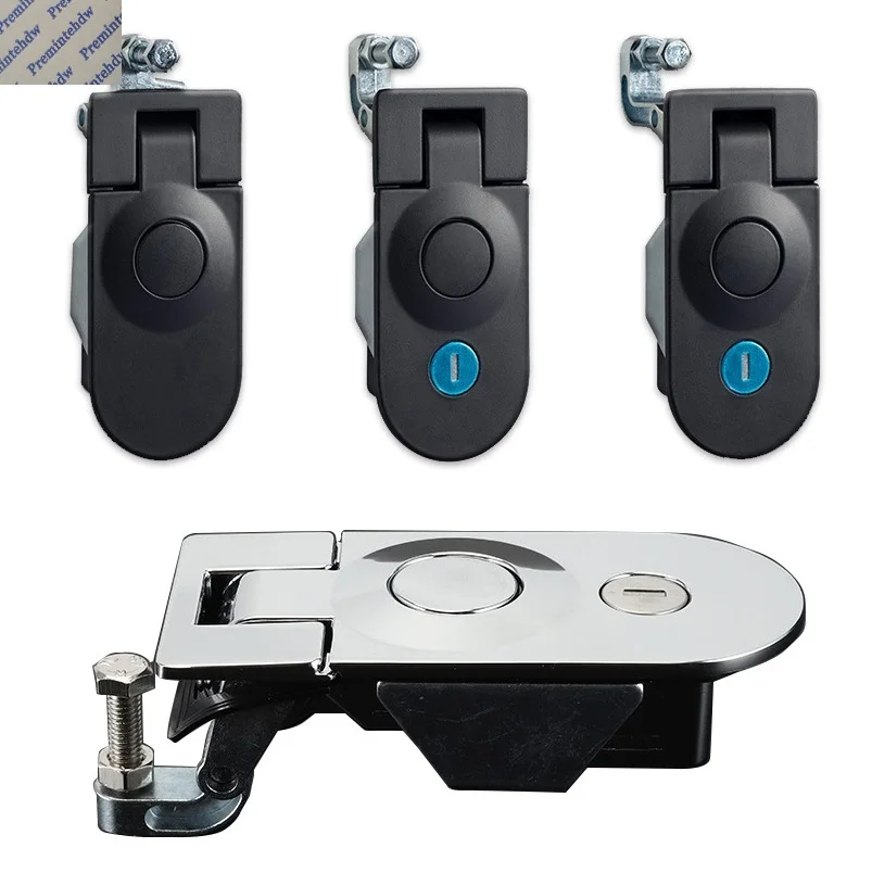 1Piece-Black-Chrome-Zinc-Flush-Latch-Lock-Push-Button-Adjustable-Lever ...