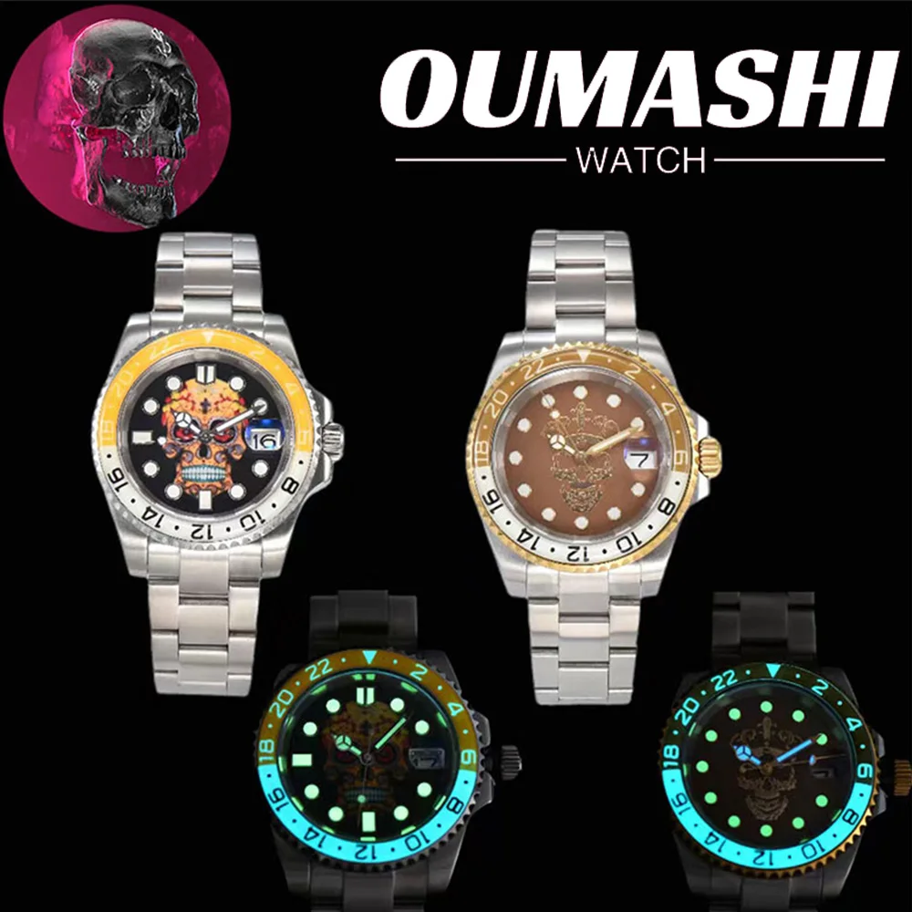 watch 40mm Diver's men NH35A automatic mechanical watch Stainless steel ...