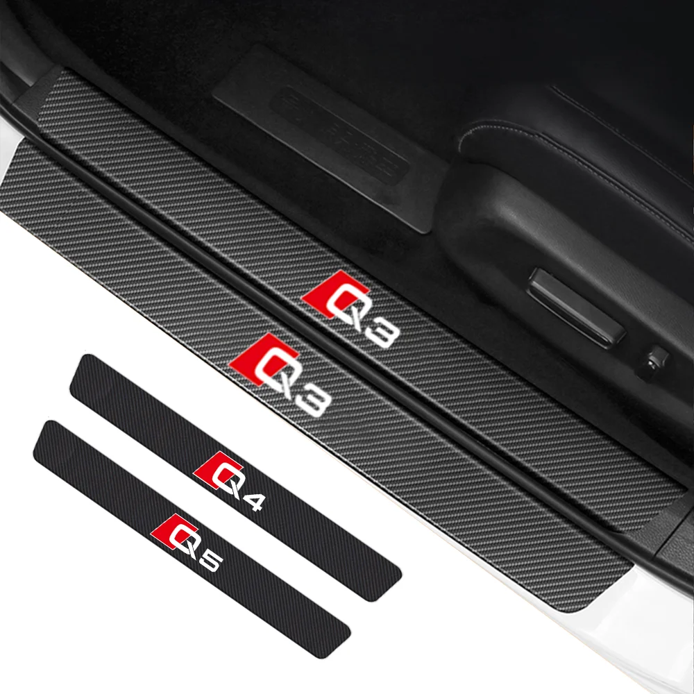 4Pcs-Auto-Threshold-Sill-Stickers-For-AUDI-Q3-Q4-Q5-Door-Side-Edge ...